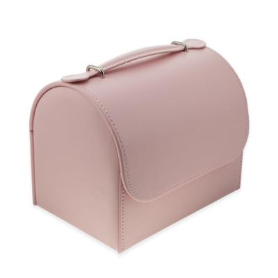 Cina Contenitore di gioielli di cuoio portatile di rosa del filo di Serafil con la maniglia in vendita