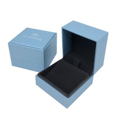 China Hellblaues Armband-Halsketten-Ring-Samt-Schmuckkästchen zu verkaufen