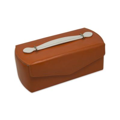 Cina Organizzatore molle di cuoio Box dei gioielli del velluto dell'unità di elaborazione di colore giallo in vendita