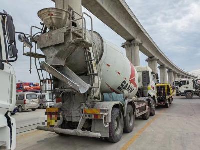 China SANY 12 kubieke gebruikte betonmixer op vrachtwagen gemonteerd SY412C-8S met Hino-motor Te koop