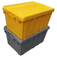 China Top Tote Reusable Solid Style Nestable PP Material Stackable Crate for Moving for sale