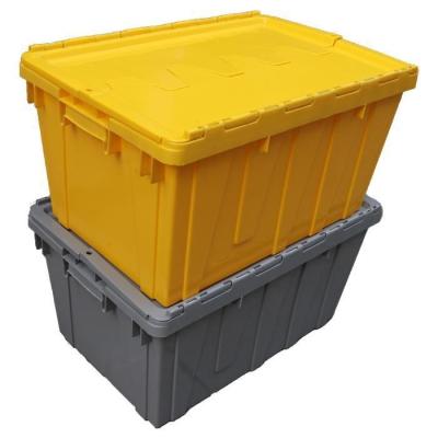 Cina Cassa di plastica impilabile riutilizzabile da 60L con codice a barre per la gestione della logistica dei magazzini in vendita
