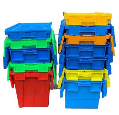 Cina Cassa di plastica impilabile riutilizzabile da 60L con codice a barre per la gestione della logistica dei magazzini in vendita