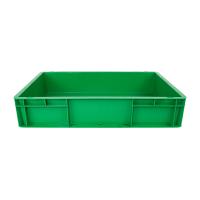 China Customized Logo Solid Box Stackable Storage Plastic Warehouse Durable Turnover Crates for sale