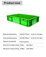 China Customized Logo Solid Box Stackable Storage Plastic Warehouse Durable Turnover Crates for sale