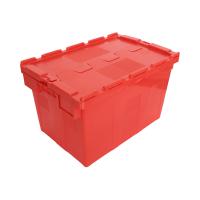 China Customized Color Attached Lid Container for Stackable Distribution Solution for sale