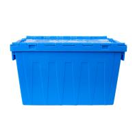 China Large Distribution Stack and Nest Turnover Plastic Moving Crate with Customized Color for sale