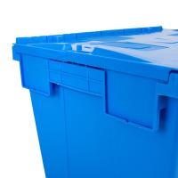 China Large Distribution Stack and Nest Turnover Plastic Moving Crate with Customized Color for sale