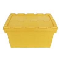 China Transport Logistic Turnover Essential Stackable Solid Box Style Plastic Crate with Lid for sale