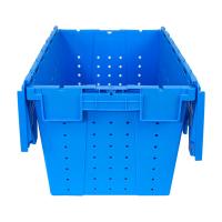 China PP Plastic Crate Mesh Stack Vented Crate for Vegetable Moving Box Reinforced Handles for sale