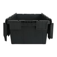 China Customized Color Foldable Solid Food Grade Transport Logistics Box with Attached Lid for sale