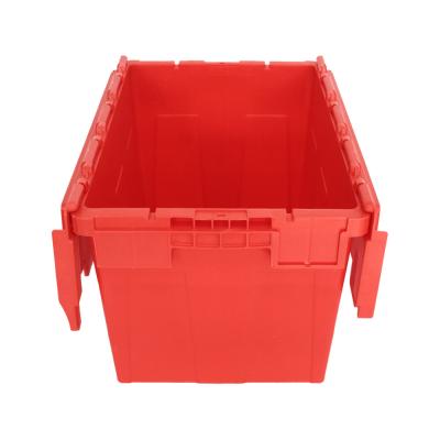 China Logística Nest Storage Container com tampa ligada com material de PP e toque empilhável à venda