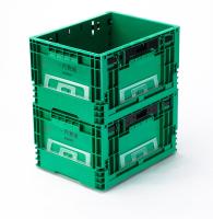 China Collapsible EU Plastic Vegetable Moving Box with Customized Logo and Stackable Crate for sale