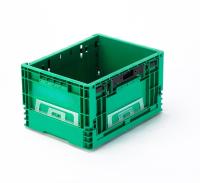 China Collapsible EU Plastic Vegetable Moving Box with Customized Logo and Stackable Crate for sale