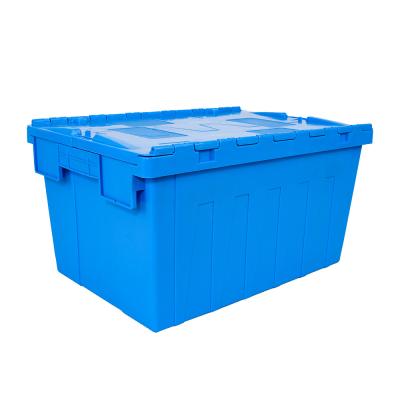 Cina Acceptabile OEM ODM Heavy Duty PP Logistics Storage Turnover Crate con coperchio a cerniera in vendita