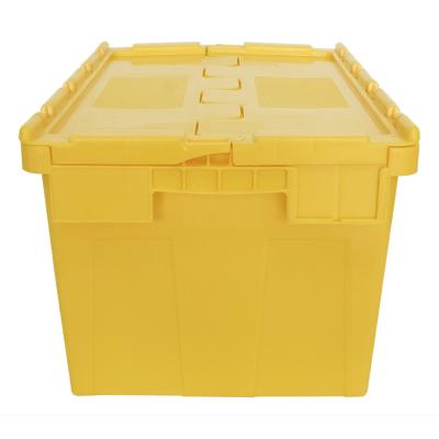 China Logistische Lagerlösung Tourtop-Schwerlast-stapelfähige Plastiklagerkästen mit Deckel zu verkaufen