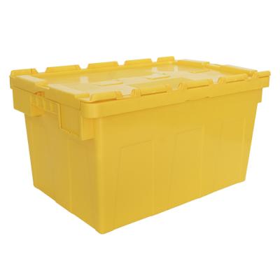 China Logistische Lagerlösung Tourtop-Schwerlast-stapelfähige Plastiklagerkästen mit Deckel zu verkaufen