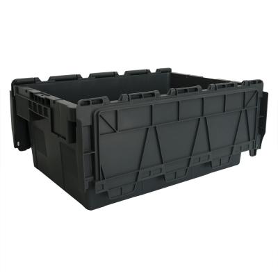 China Caja plegable de plástico plegable con tapa Solución de almacenamiento que ahorra espacio en venta