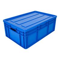 China Stackable Round Trip Totes Plastic Crate for Fish Transportation and Customized Logo for sale