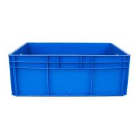 China Transportation Stackable Plastic Storage Crate with Attached Lid and Customized Logo for sale