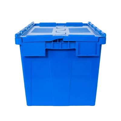 Cina Scatola di trasformazione pesante impilabile e instabile con cassa di plastica in PP con coperchio attaccato in vendita