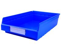 China Solid Box Equipment Storage Plastic Shelf Bin with Dividers Customized Color and Stacking for sale