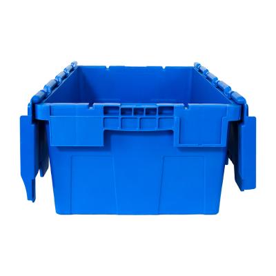 China Contenedor de transporte de plástico plegable azul para el almacenamiento de PE pesado de la UE en venta