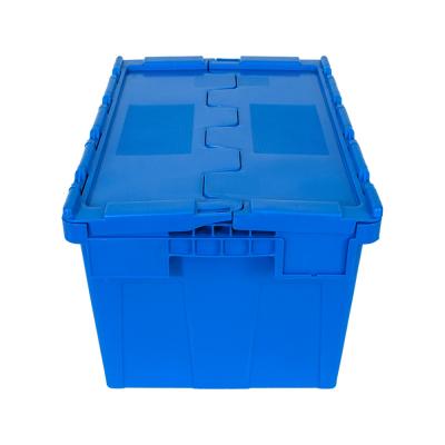 China Cajas móviles de almacenamiento de plástico apilables con estilo plegable en venta