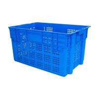 China Eco-Friendly Plastic Stackable Basket for Transporting Vegetables and Fruits Foldable for sale