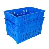 China Eco-Friendly Plastic Stackable Basket for Transporting Vegetables and Fruits Foldable for sale