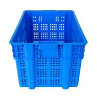 China Eco-Friendly Plastic Stackable Basket for Transporting Vegetables and Fruits Foldable for sale