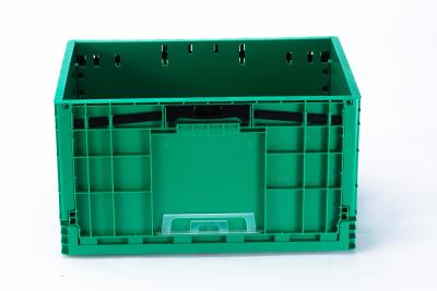 China Opvouwbare stapelbare plastic onderdelen dooscontainer voor handig logistiek vervoer Te koop