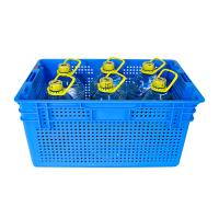 China Mesh Style 640x415x305mm Stackable Plastic Turnover Basket for Space Saving Solution for sale
