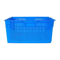 China Mesh Style 640x415x305mm Stackable Plastic Turnover Basket for Space Saving Solution for sale