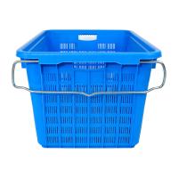 China Logo Customized Rectangular Thickened Storage Mesh Crate for Plastic Dislocation for sale