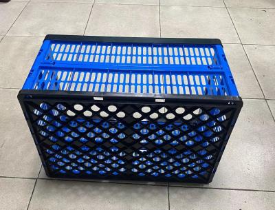 Cina Cassa di plastica a maglia pieghevole Materiale PE/PP per lo stoccaggio di frutta e verdura 500x350x255mm in vendita