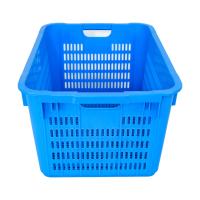 China Handle Vented Plastic Basket for Fresh and Customized Color Storage Solution for sale