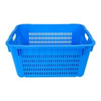 China Handle Vented Plastic Basket for Fresh and Customized Color Storage Solution for sale