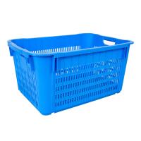 China Handle Vented Plastic Basket for Fresh and Customized Color Storage Solution for sale