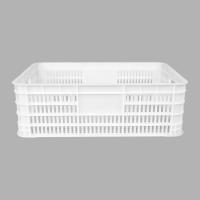 China Supermarket Plastic Multifunctional Fruit Basket Mesh Turnover PP Crate Fresh Vegetable Stackable Basket for sale