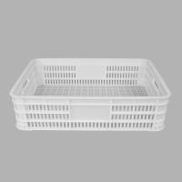 China Supermarket Plastic Mesh Stackable Moving Crate for Customized Color Durable Design for sale