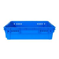 China Bread Moving Plastic Storage Basket with Mesh Food Grade Plastic Crate Stackable for sale