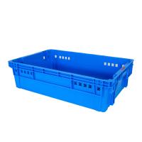 China Bread Moving Plastic Storage Basket with Mesh Food Grade Plastic Crate Stackable for sale