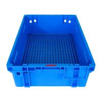 China Bread Moving Plastic Storage Basket with Mesh Food Grade Plastic Crate Stackable for sale