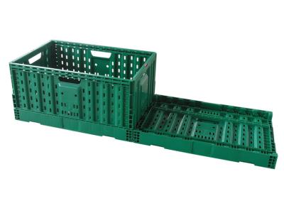 Cina Cassa di plastica verde di 600x400x300 mm pieghevole in maglia di PP per la conservazione di frutta e verdura in vendita