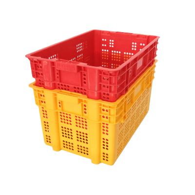 Cina Casse di plastica arancioni pieghevoli per ortaggi e frutta in vendita