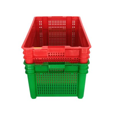 Cina Casse di plastica arancioni pieghevoli per ortaggi e frutta in vendita