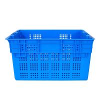 China Logistic Harvesting Simplified with Stackable and Nestable Vented Mesh Plastic Crate for sale