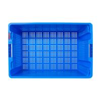 China Ventable Fruit Vegetable Basket for Customized Color Stacking and Nesting Plastic Crate for sale