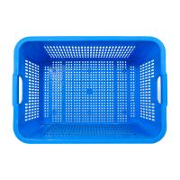China PP Vegetable Fruit Nestable Basket Plastic Moving Crate with Mesh Food Grade Plastic Crate Stackable for sale